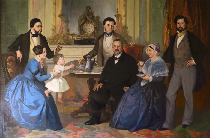 Portrait groupé de la bourgeoisie bitéroise (les parents de Gustave ...